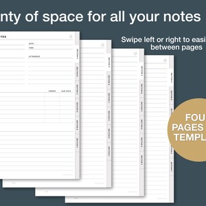 Remarkable Meeting Notes Template Remarkable 2 Template - Etsy