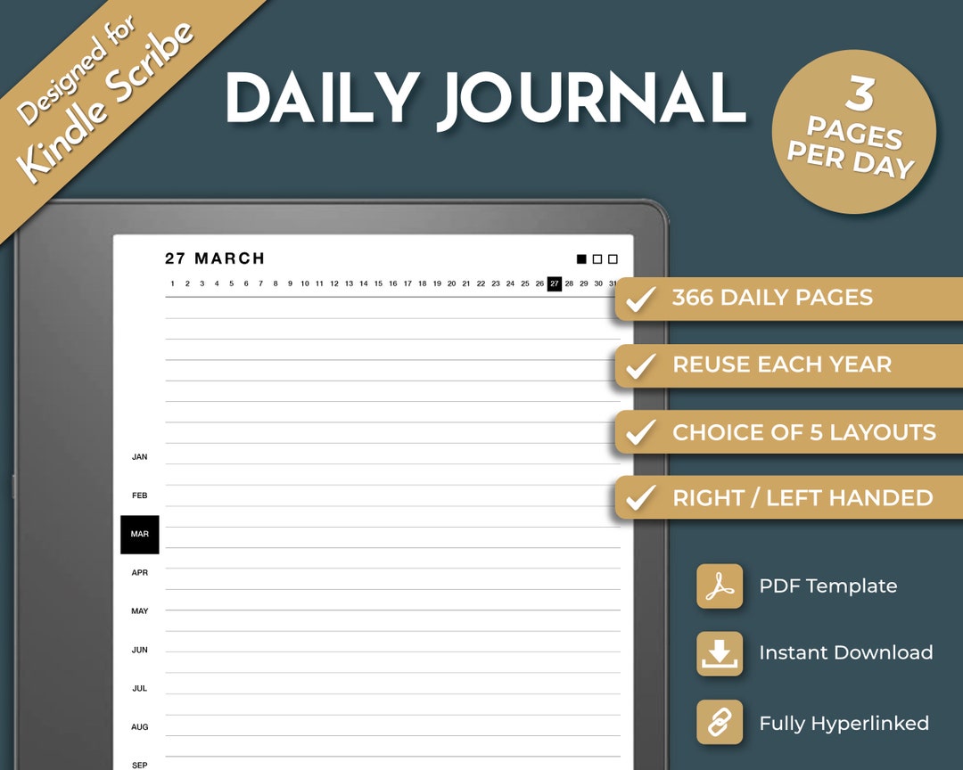 Kindle Scribe Journal Template Kindle Scribe Templates Portrait - Etsy