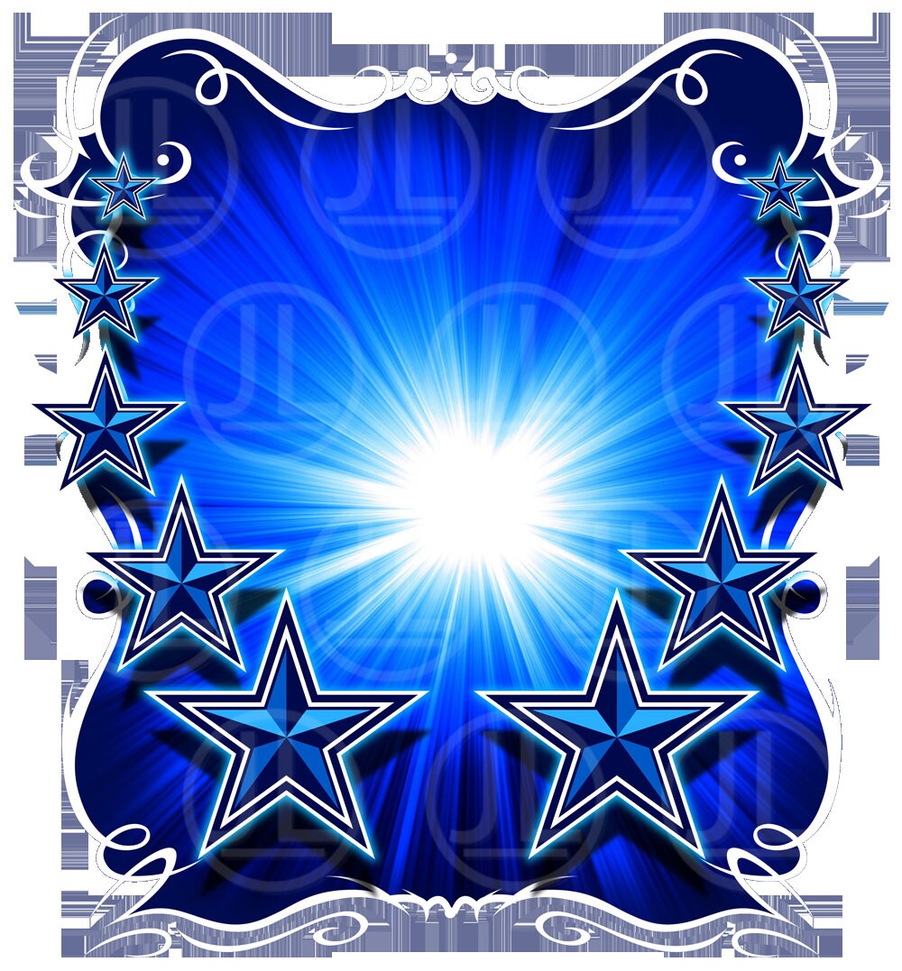 Football Background / Blue Star Background 5 Png. Files to Download - Etsy