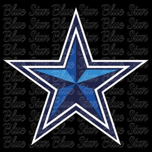 3 Dimensional Blue Star Digital File in Ai, Eps, Jpg, Png and Svg (no ...