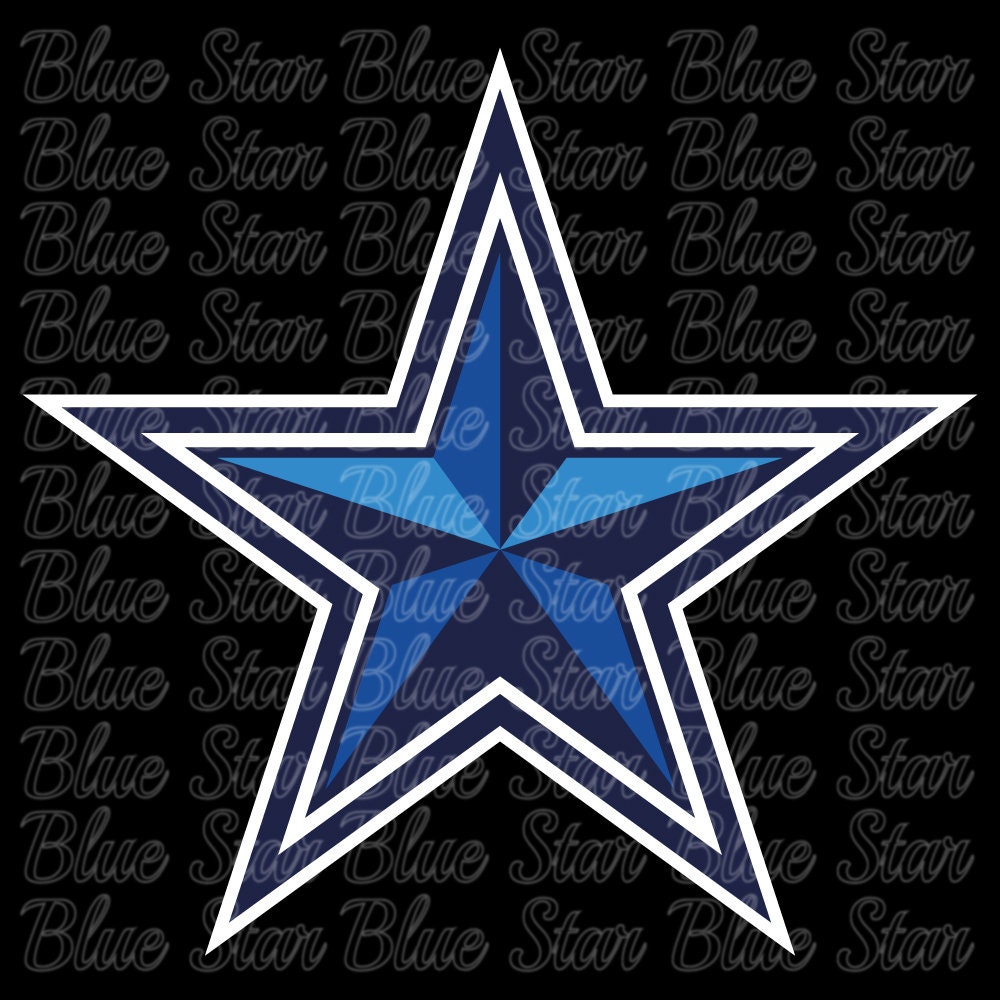 3 Dimensional Blue Star Digital File in Ai, Eps, Jpg, Png and Svg (no ...