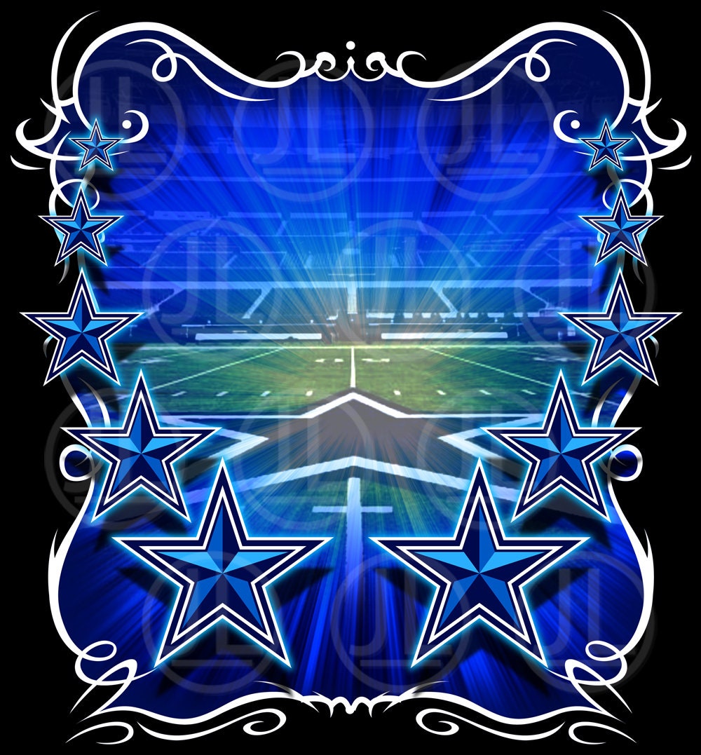 Football Background / Blue Star Background 5 Png. Files to Download - Etsy