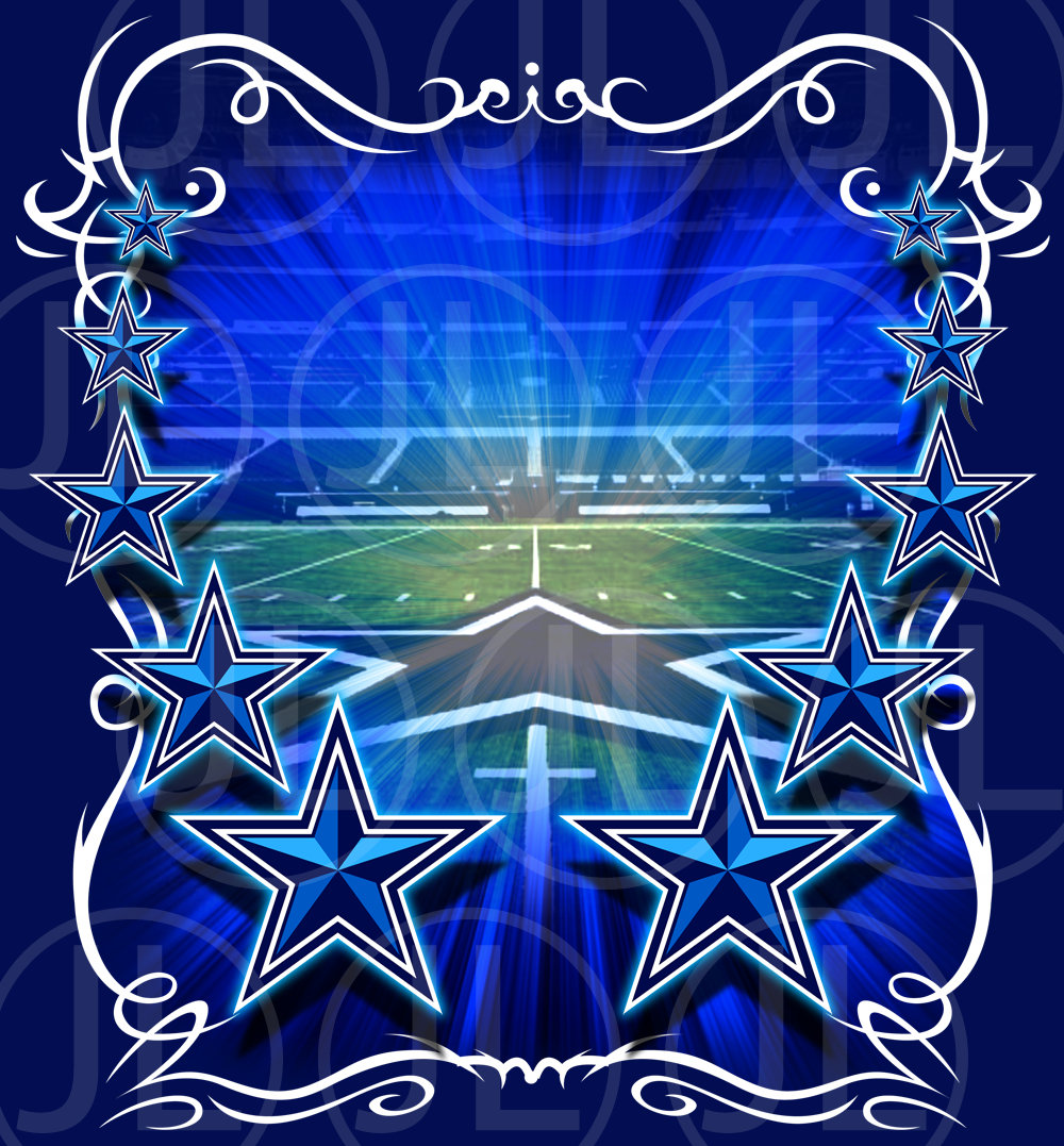 Football Background / Blue Star Background 5 Png. Files to Download - Etsy
