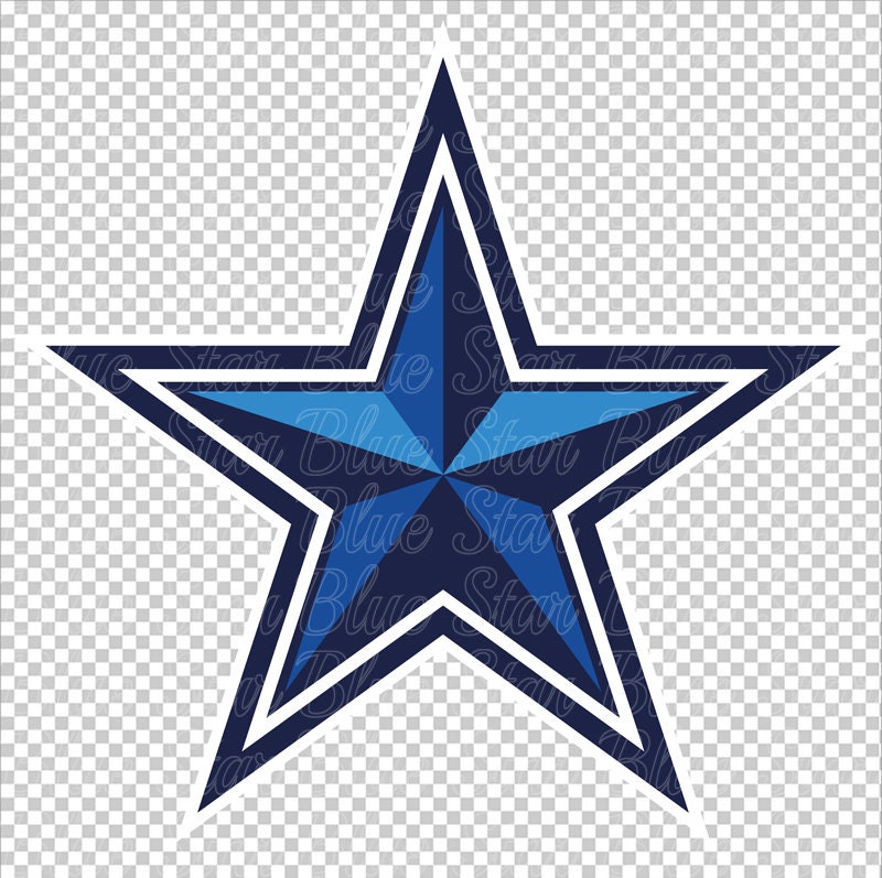3 Dimensional Blue Star Digital File in Ai, Eps, Jpg, Png and Svg (no ...