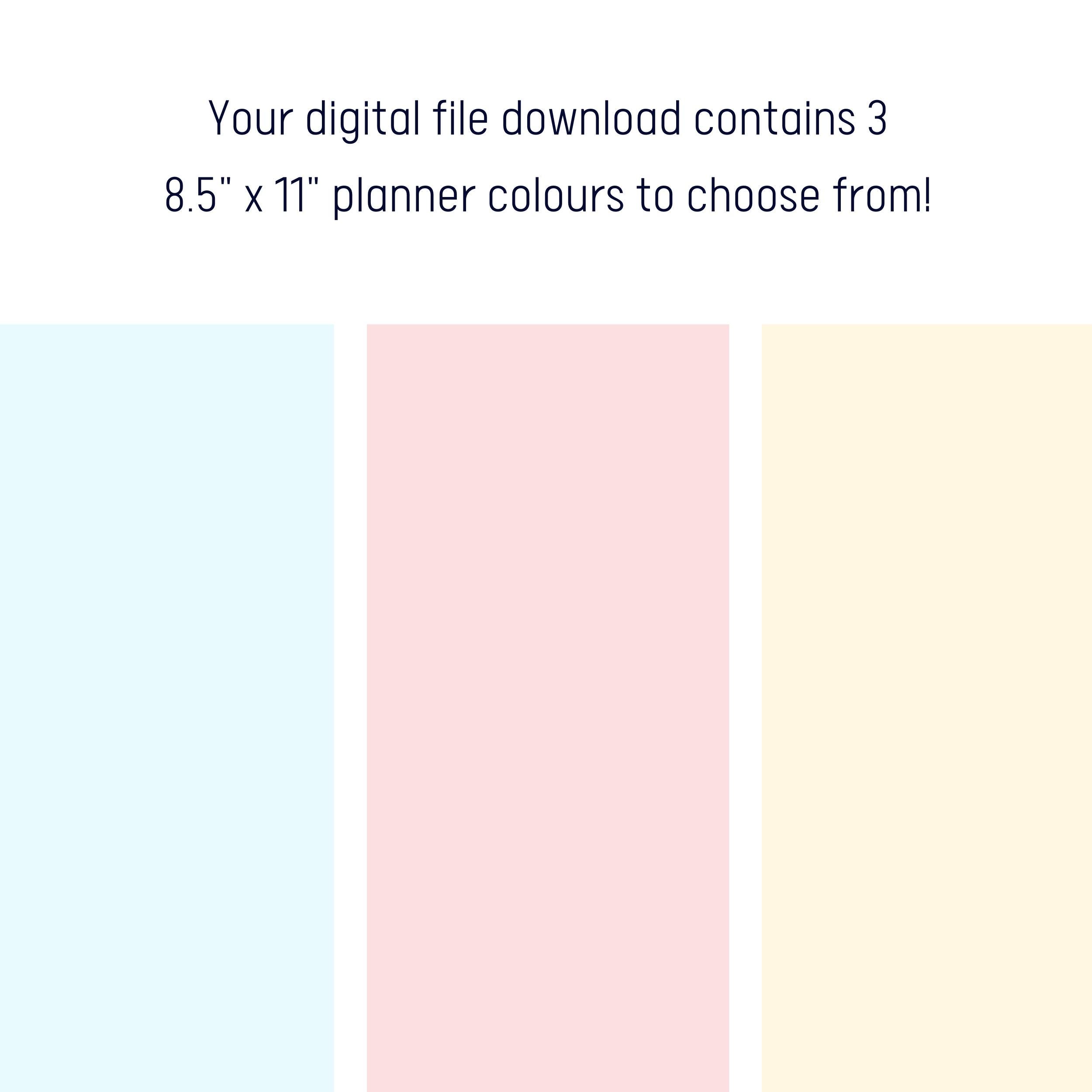 Printable Floral Planner - Etsy
