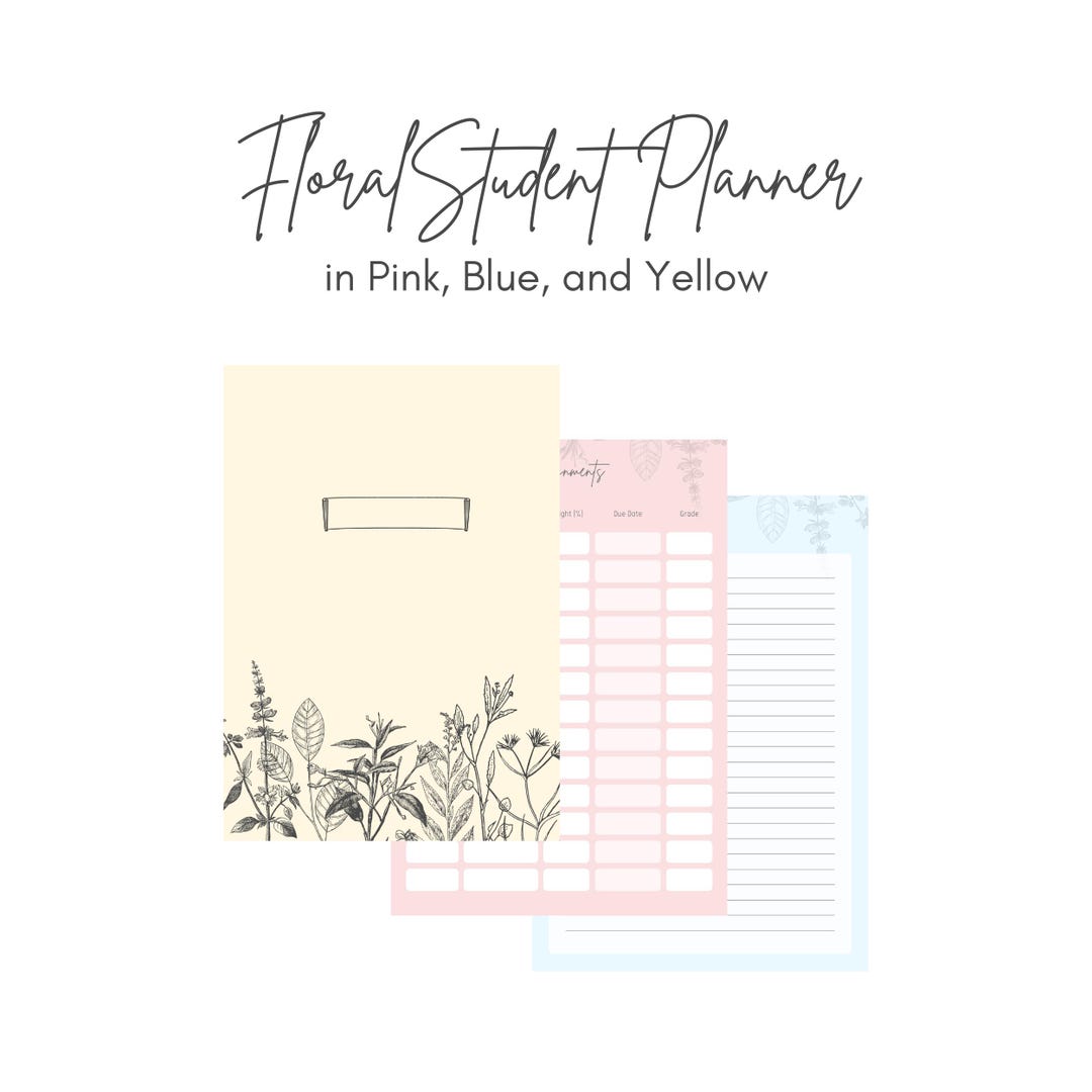 Printable Floral Planner - Etsy
