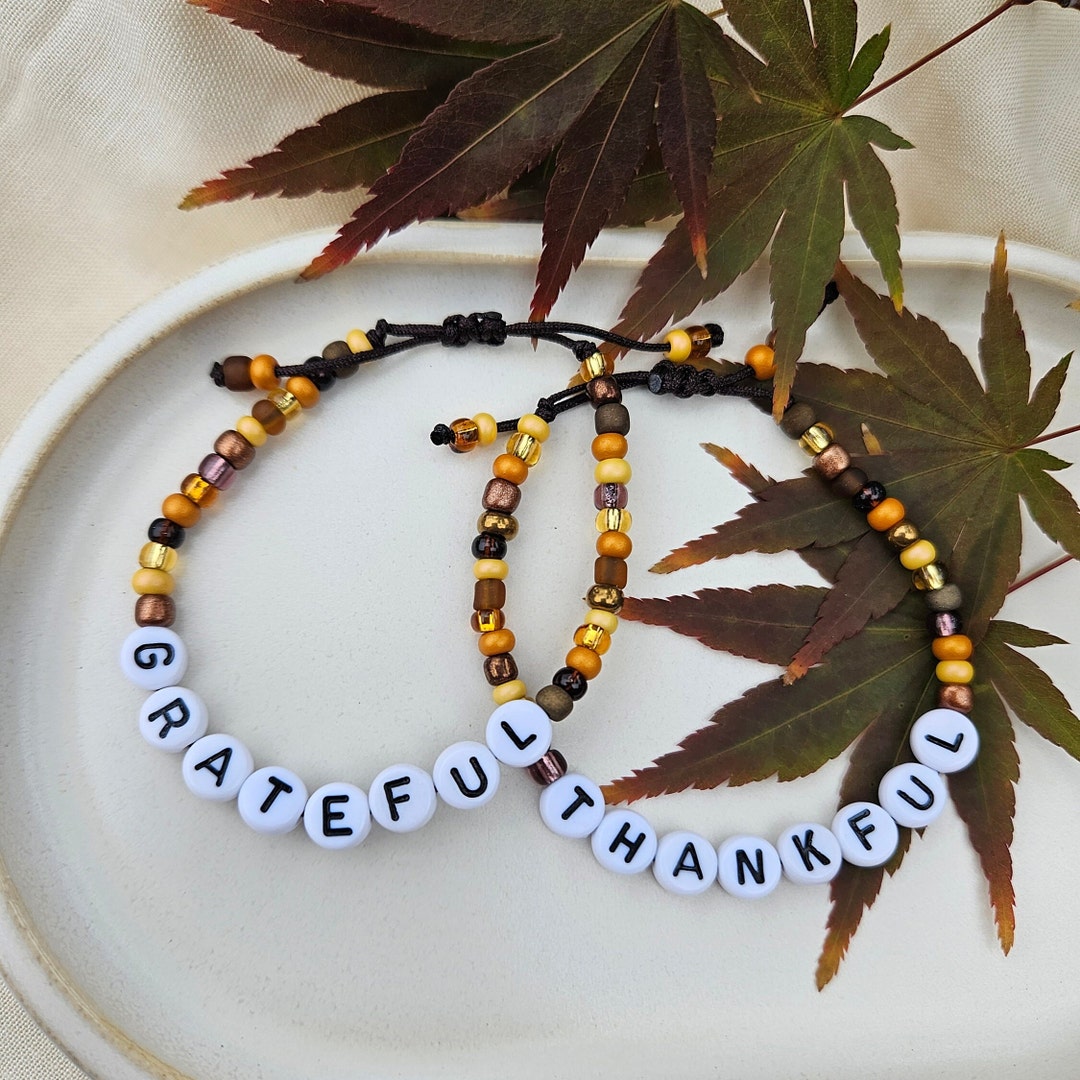Thanksgiving Bracelet, Thanksgiving Jewelry, Kids Thanksgiving Jewelry ...