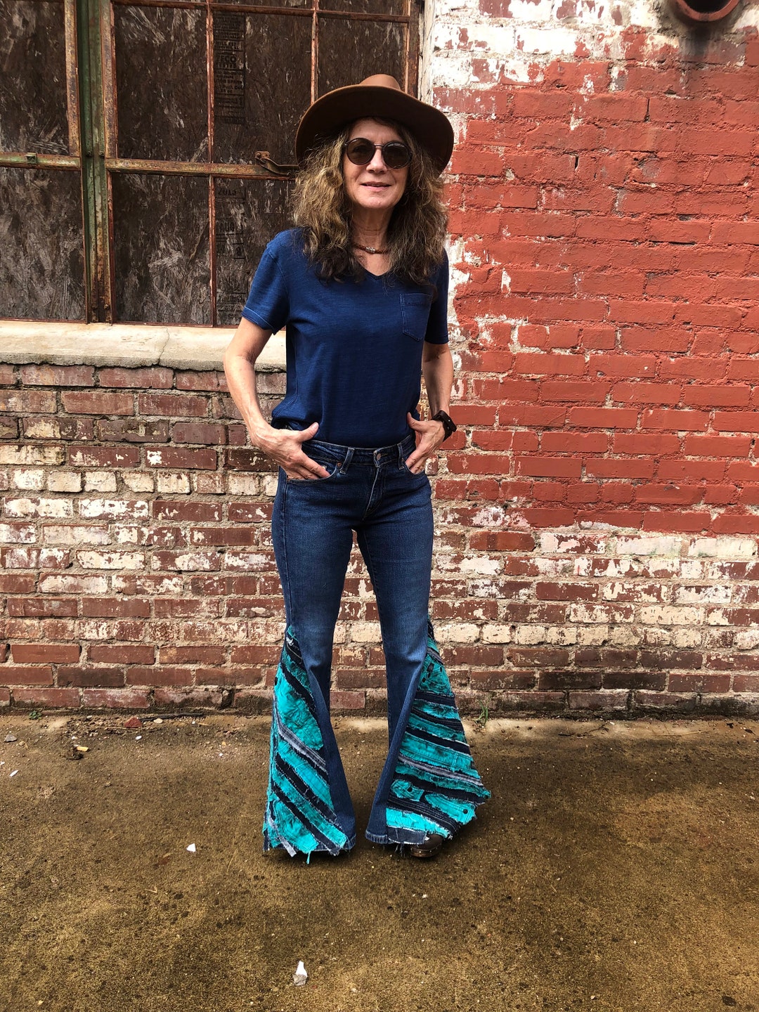 Unique Up-cycled Denim Bell Bottoms - Etsy