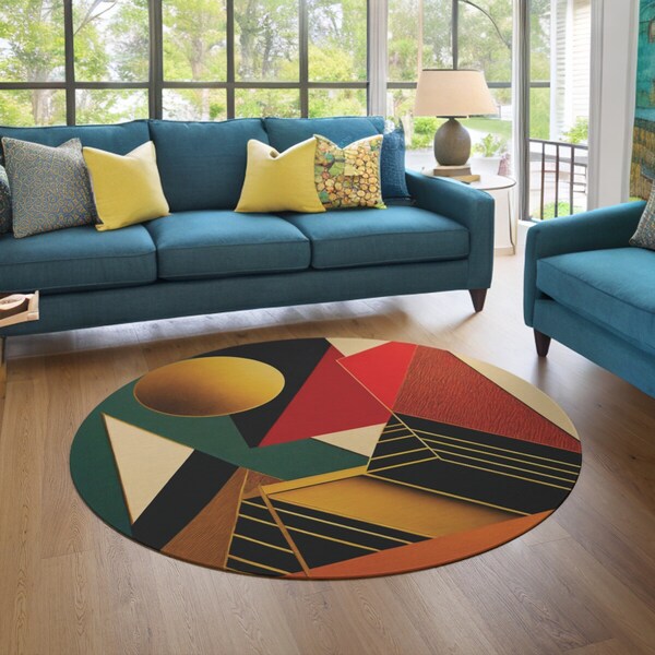 Geometric Rug - Etsy