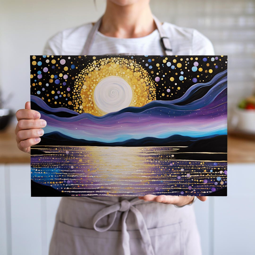 Amethyst Celestial Glass Cutting Board Purple Alcohol Ink Kitchen Decor ...