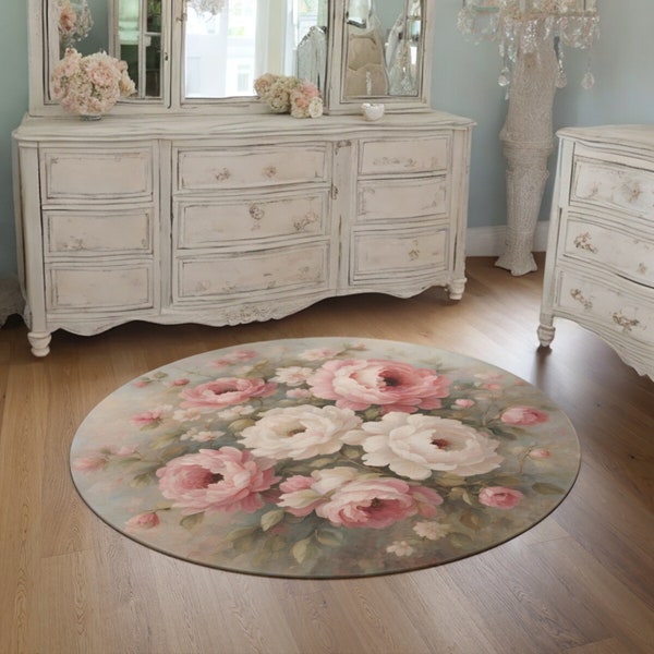 Rug With Roses - Etsy