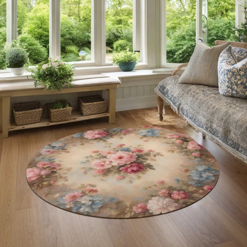 Shabby Chic Rug - Etsy