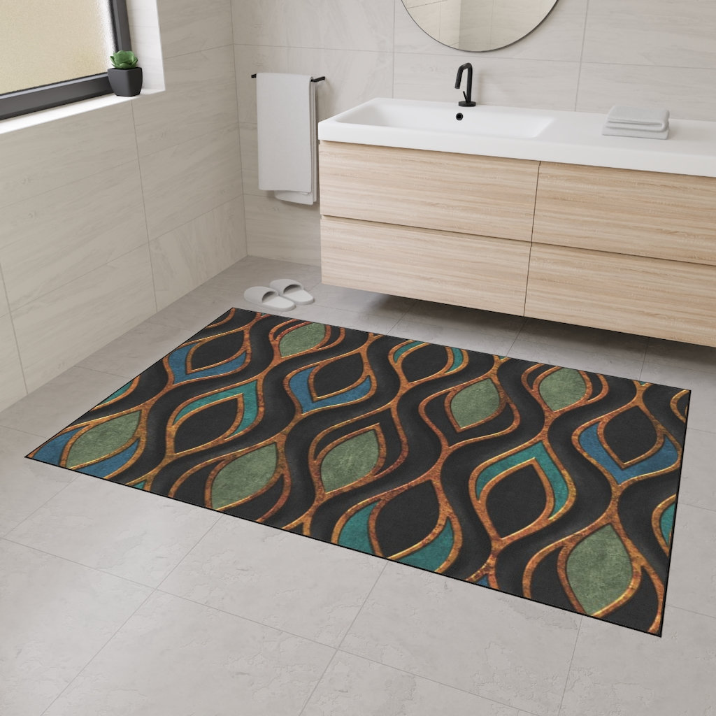 Home & Living Nonskid Rustic Floor Mat Heavy Duty Floor Mat Black and ...