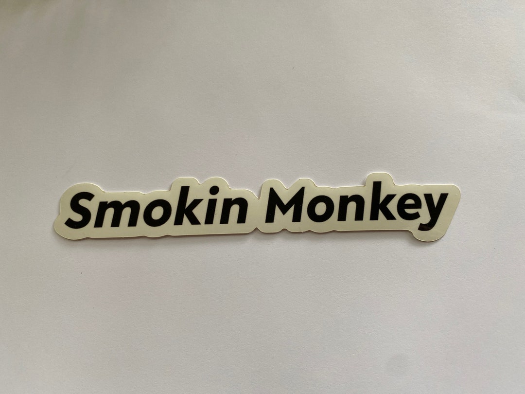 Smokin Monkey Vinyl Sticker (x2 Stickers) - Etsy