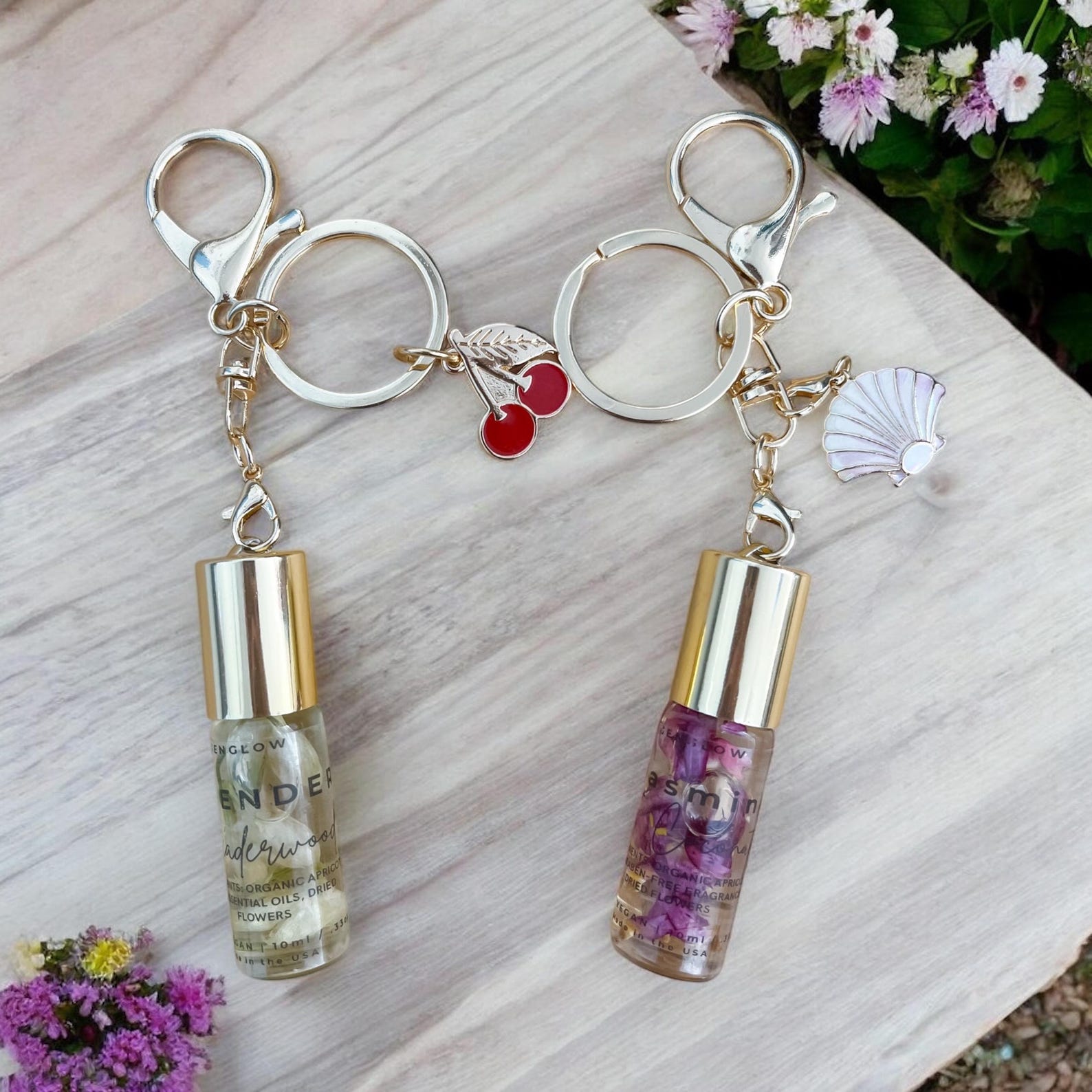 Portable Botanical Fragrance Oil Keychain Roller (5ml) – Many Scents to ...