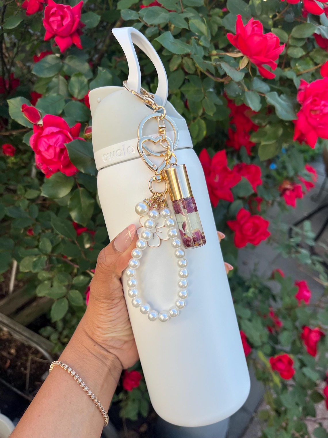 Portable Botanical Fragrance Oil Keychain Roller (5ml), Water Bottle ...