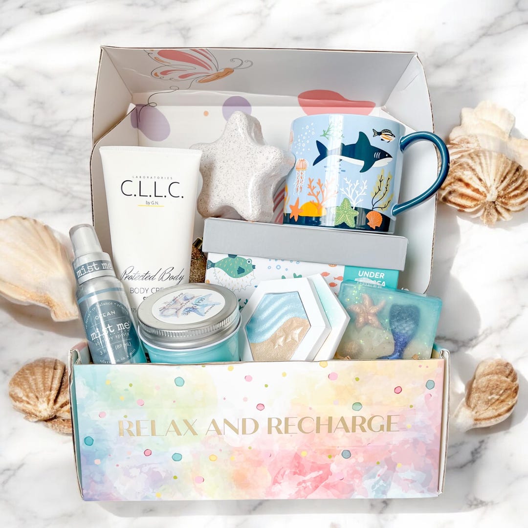 Spa Self-care Kit Ocean-themed Gift Package Birthday Care Package - Etsy