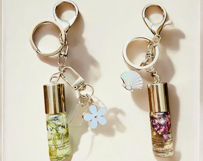Perfume Charm: Natural Botanical Eau De Parfum Heart Keychain - Etsy