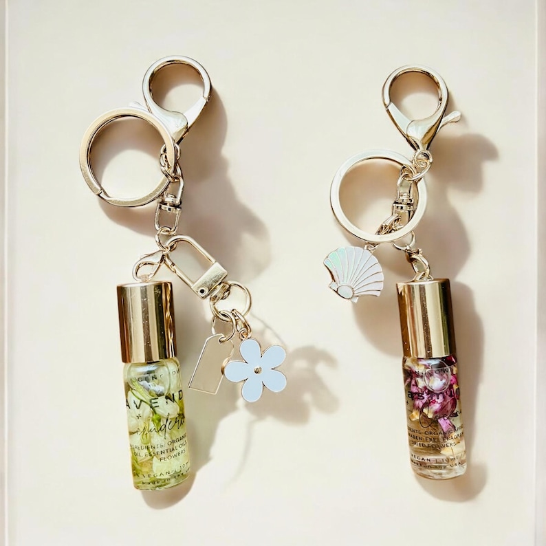 Portable Botanical Fragrance Oil Keychain Roller (5ml) – Many Scents to ...