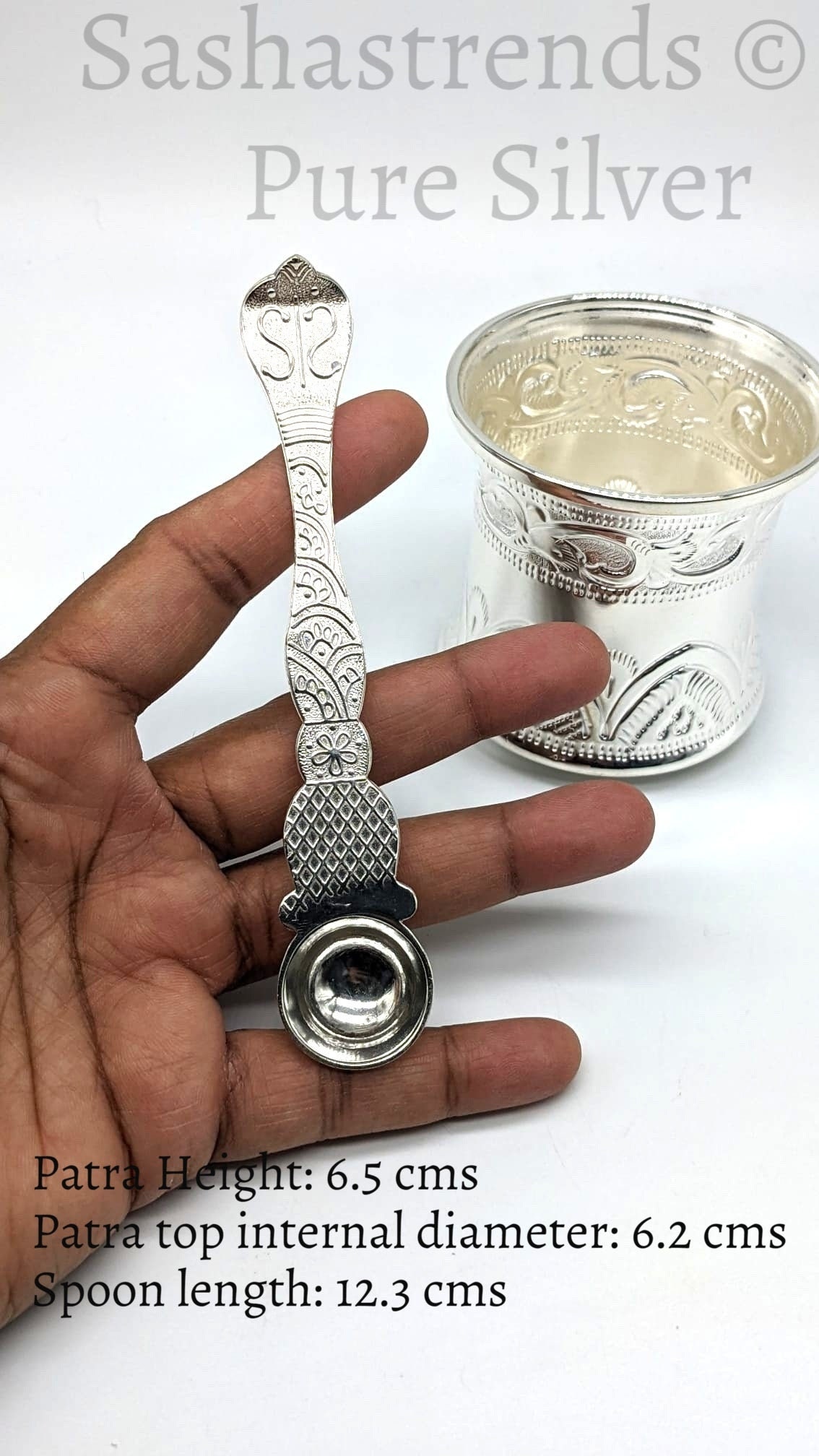 Pure Silver Panchapatra Set 925 Silver Gift Items Pooja - Etsy