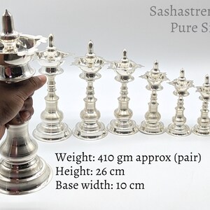 Pure Silver Kerala Kuthu Vilakku/lamp- Pure Silver Gift Items- Pooja ...