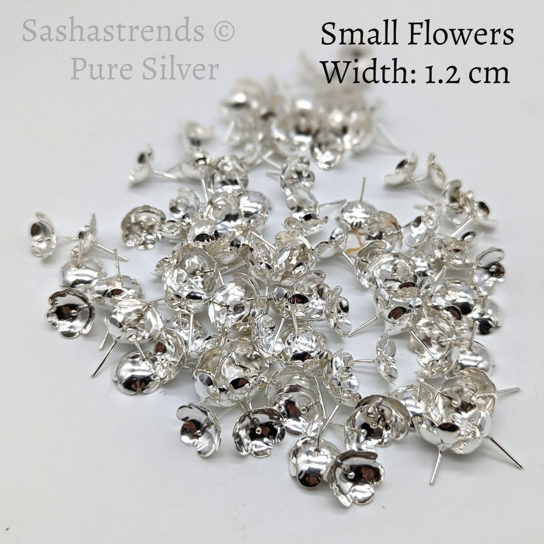 Silver 108 Flowers Silver Finish With Stem - Silver Gift Items- Hindu ...