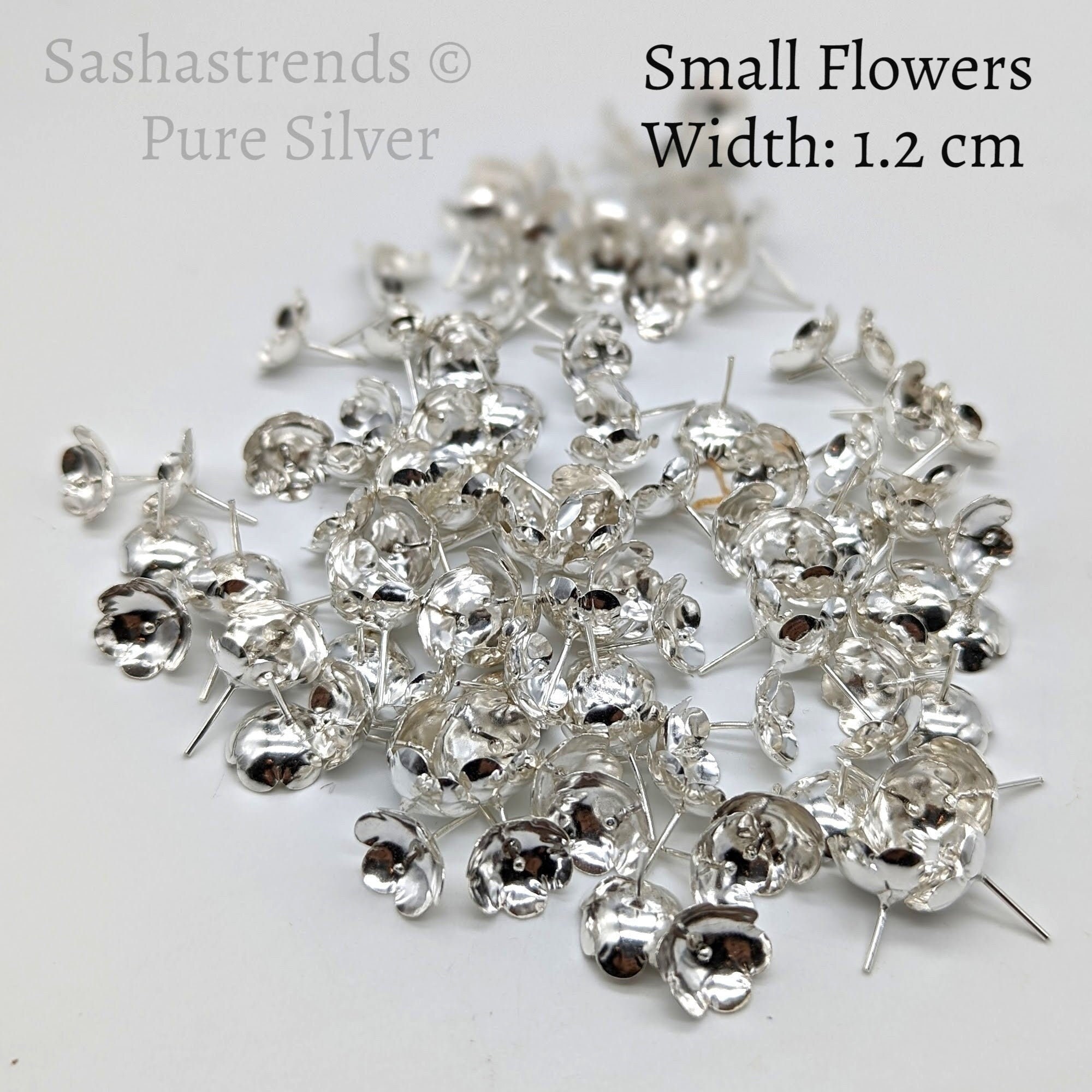 Silver Flower For Pooja