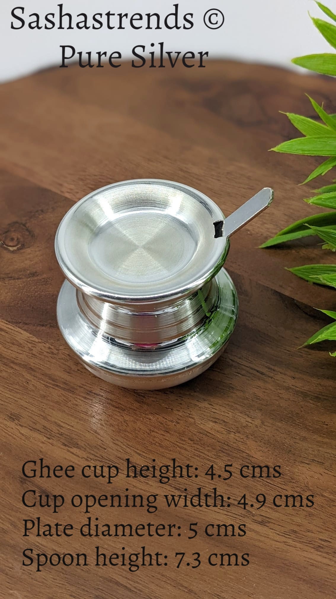 Silver Ghee Cup With Lid and Spoon Sterling Silver Gift | Etsy