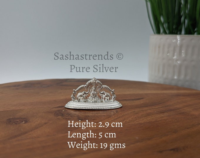 925 Gaja Lakshmi Idol Goddess Lakshmi With Elephant and Makara Thoranam ...