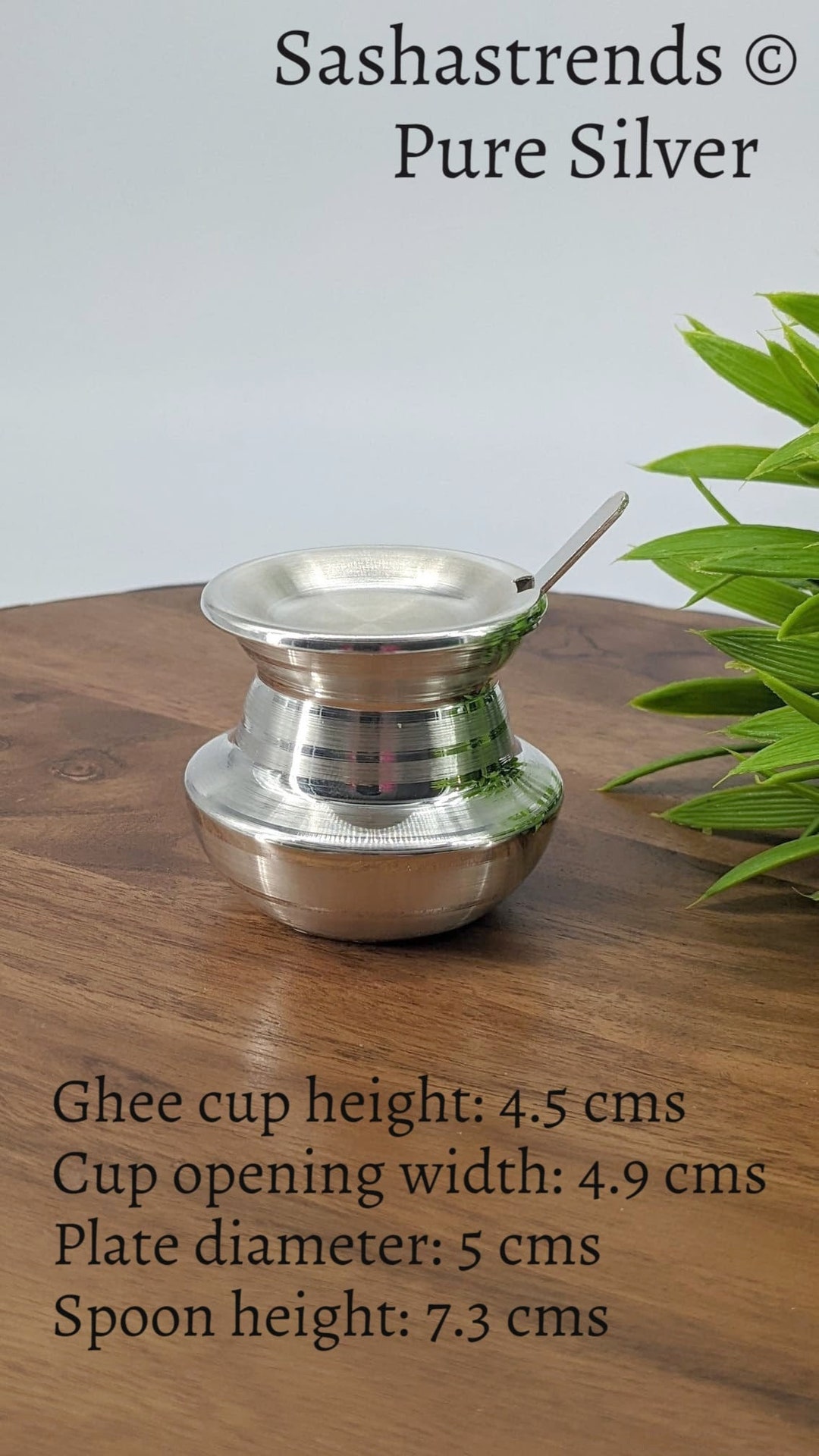 Silver Ghee Cup With Lid and Spoon Sterling Silver Gift - Etsy