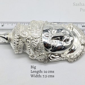 Silver Varamahalakshmi Amman Face-shiny Finish Pure Silver - Etsy Canada