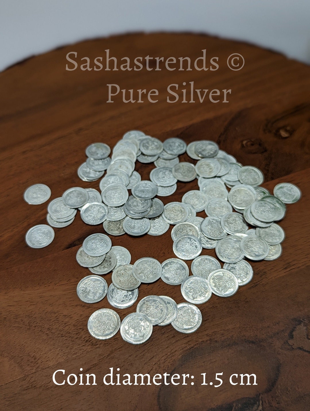 Pure Silver 108 Silver Coins Round -sterling Silver Flower-pure Silver ...