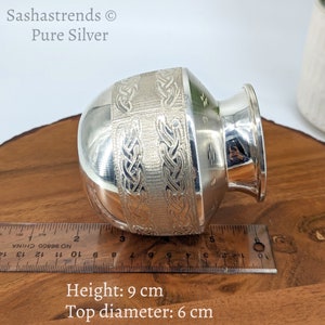 Pure Silver Kalasam/kalash 9 Cm Height/wgt 108 Gms Silver Gift Items ...