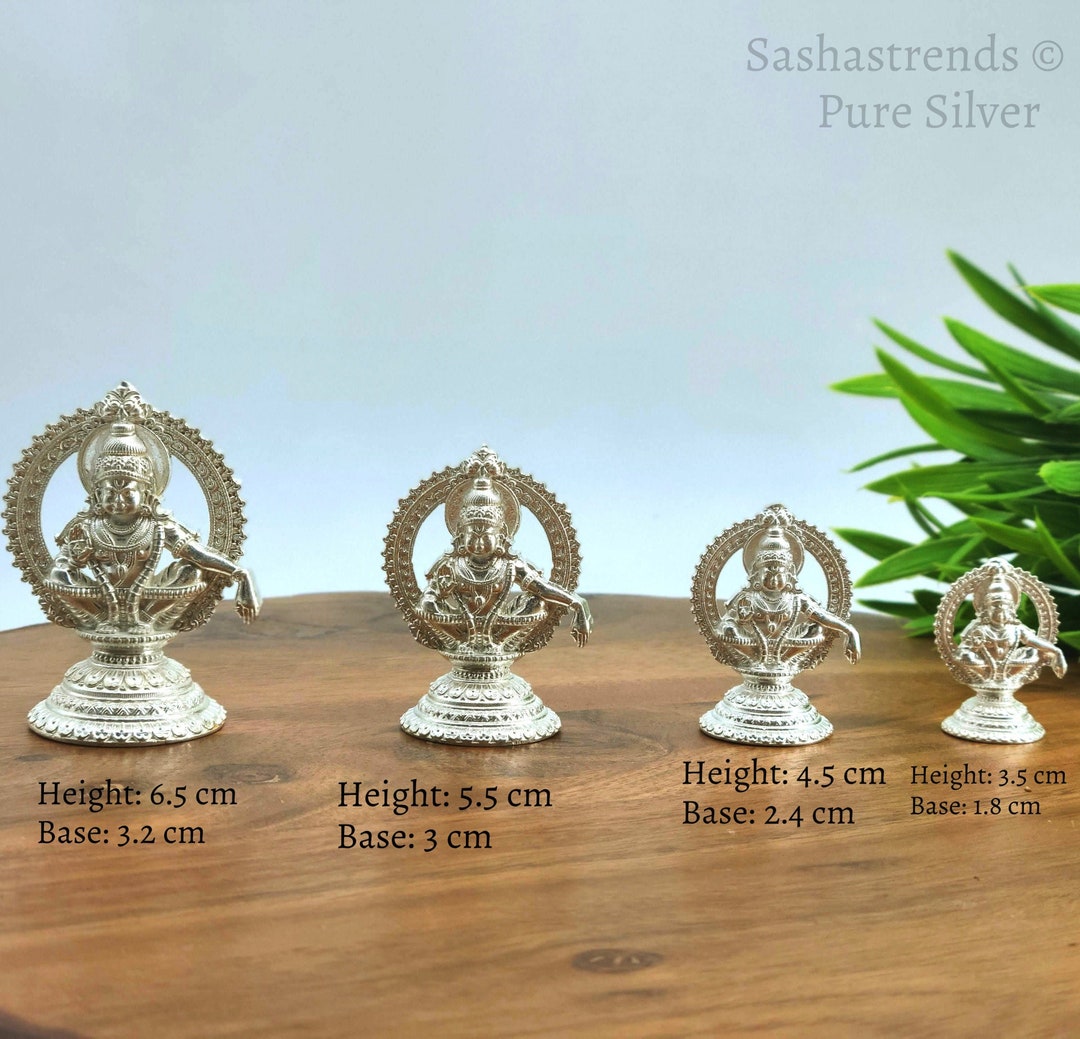 Silver God Idol - Ayyappan/manikanta Idol - 925 Silver Gift Items ...