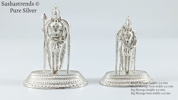 Vel muruga/karthikeya idol pure silver gift items silver | Etsy