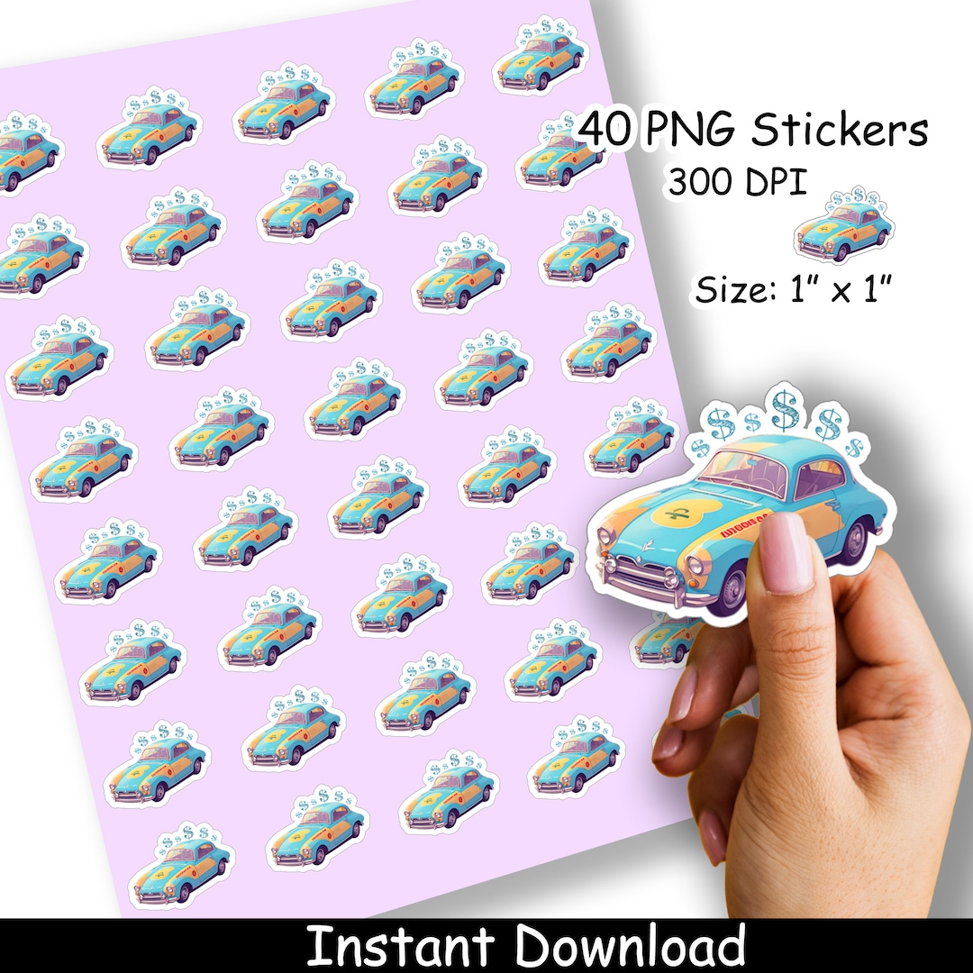 Car Payment Reminder Clipart, Digital and Printable Planner Stickers ...