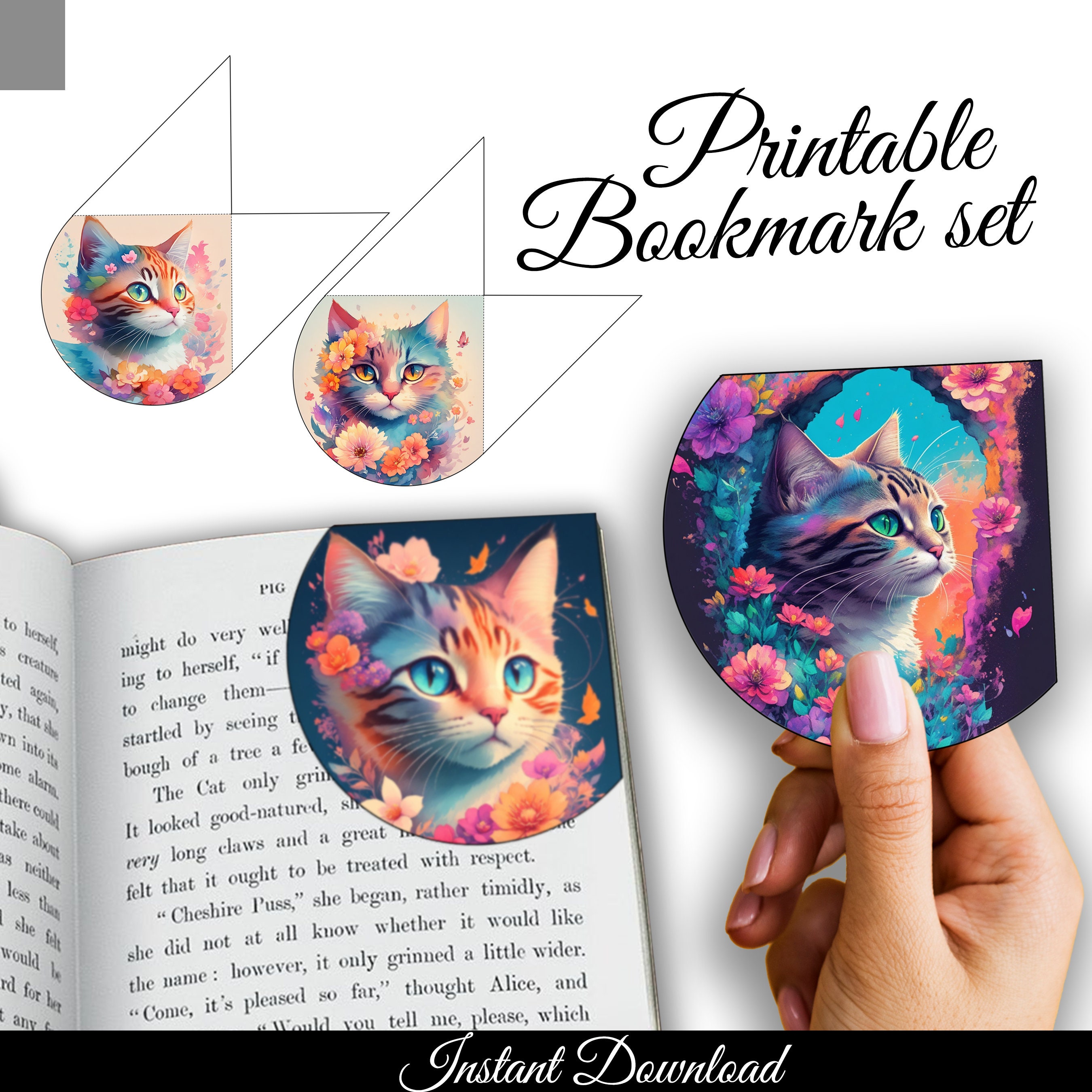 CORNER BOOKMARKS Cute Cats Bookmark Set - Etsy
