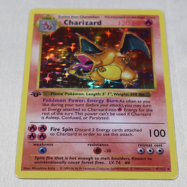 1st Edition Charizard - Etsy