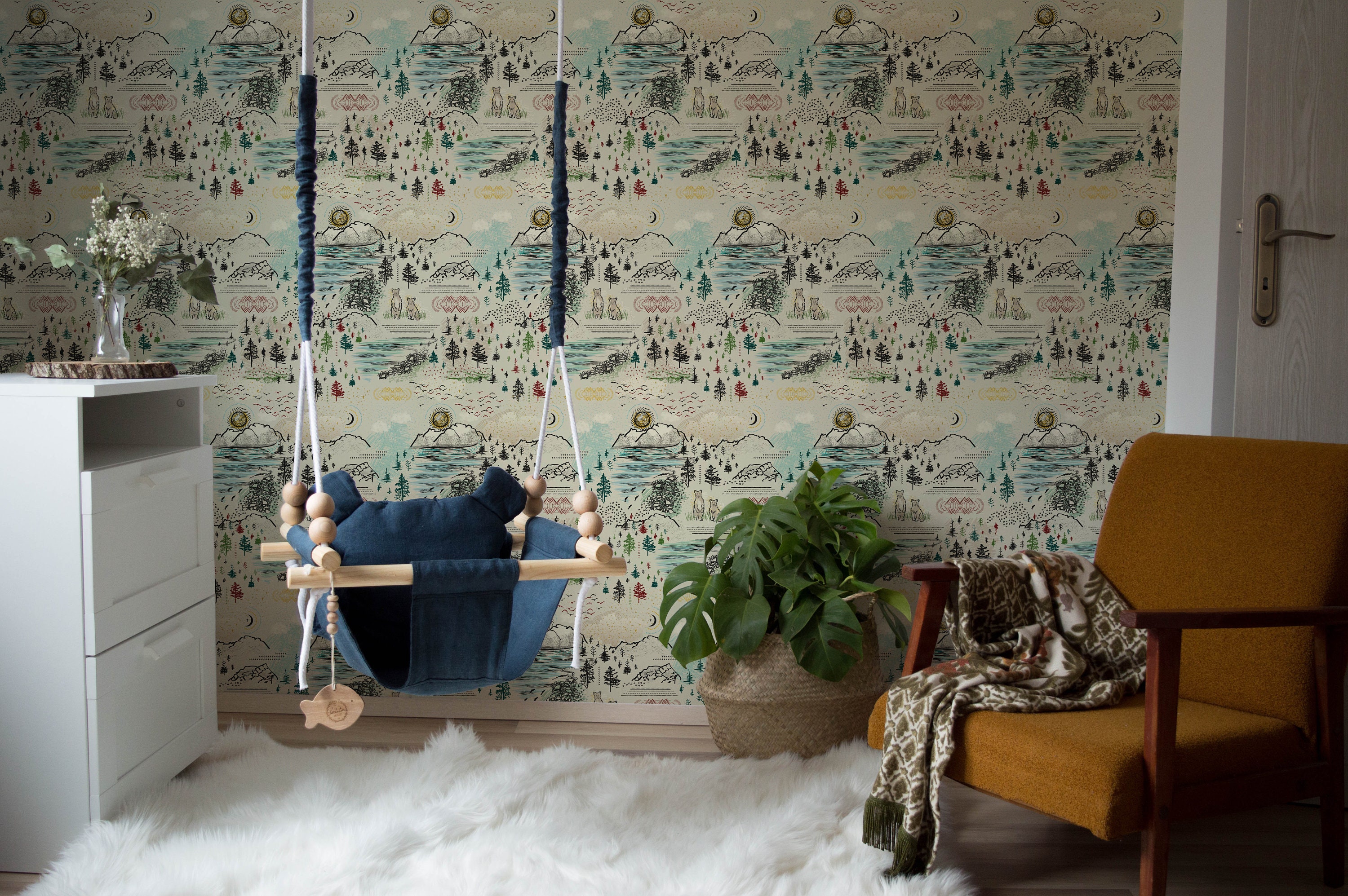 Mountain Trail • 24x24” • Half-brick Repeat • Non Exclusive Design - Etsy