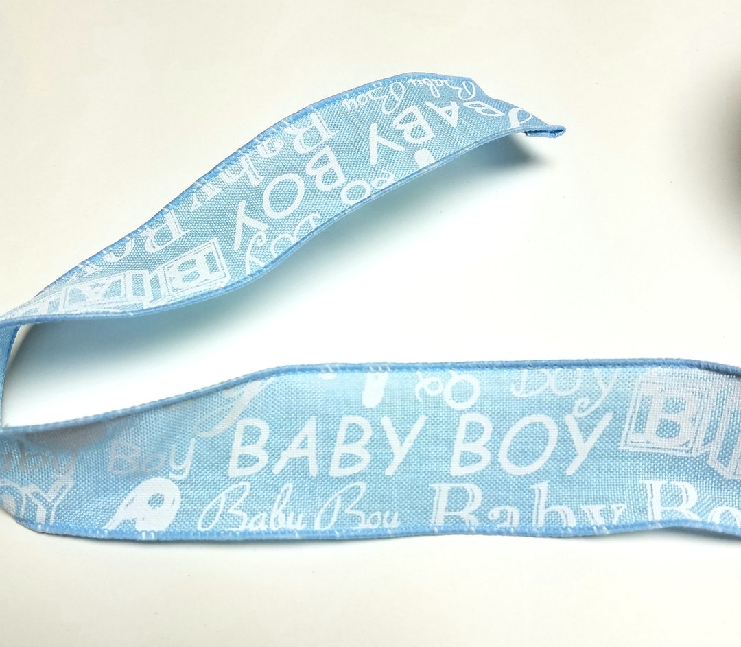 Blue Baby Boy Wired Ribbon 1.5"wide New 2 Yard - Etsy