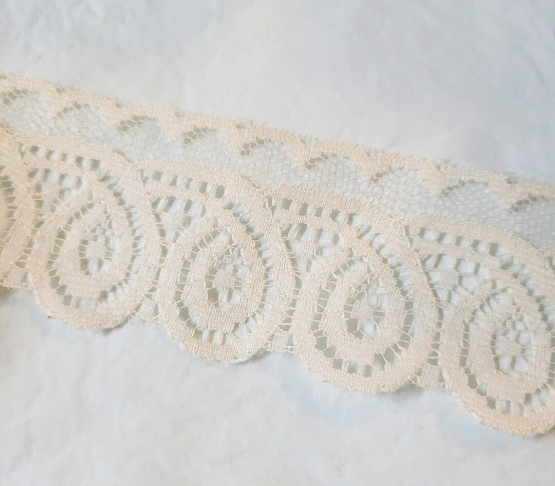 Off White Swirl Lace 1.5 Inch 1 Yard - Etsy