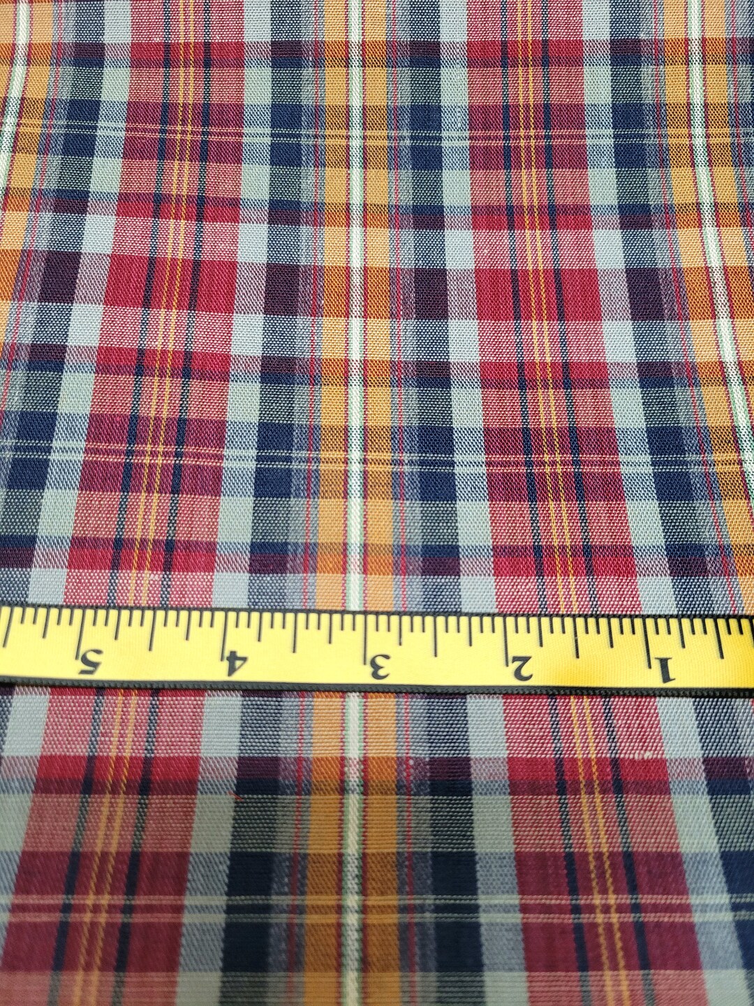Multicolor Cotton Blend Plaid 12 Inches Wide 2 Yard - Etsy