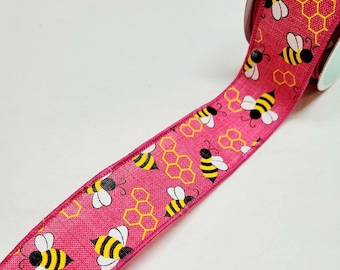 Pink Wired Ribbon - Etsy