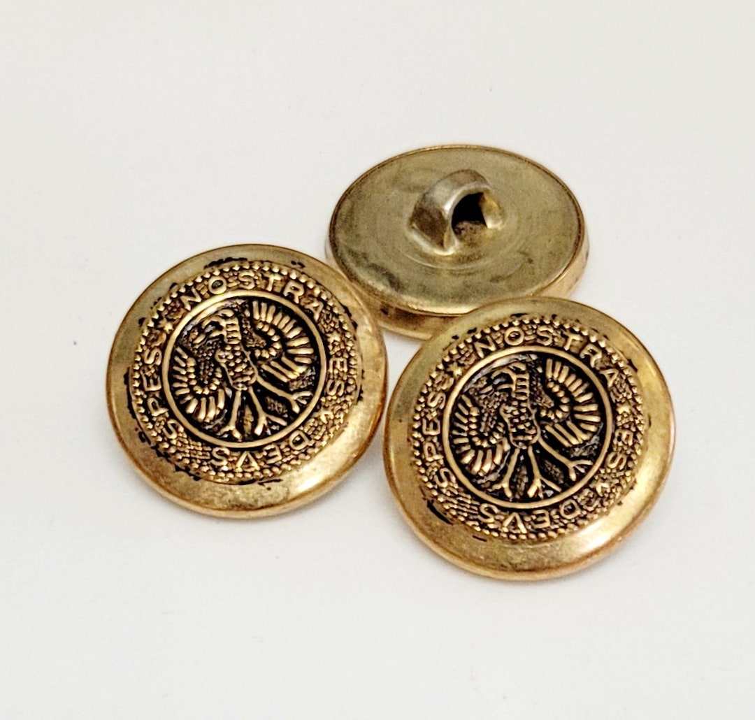 Vintage Antique Gold Buttons 19mm Set of 4 - Etsy