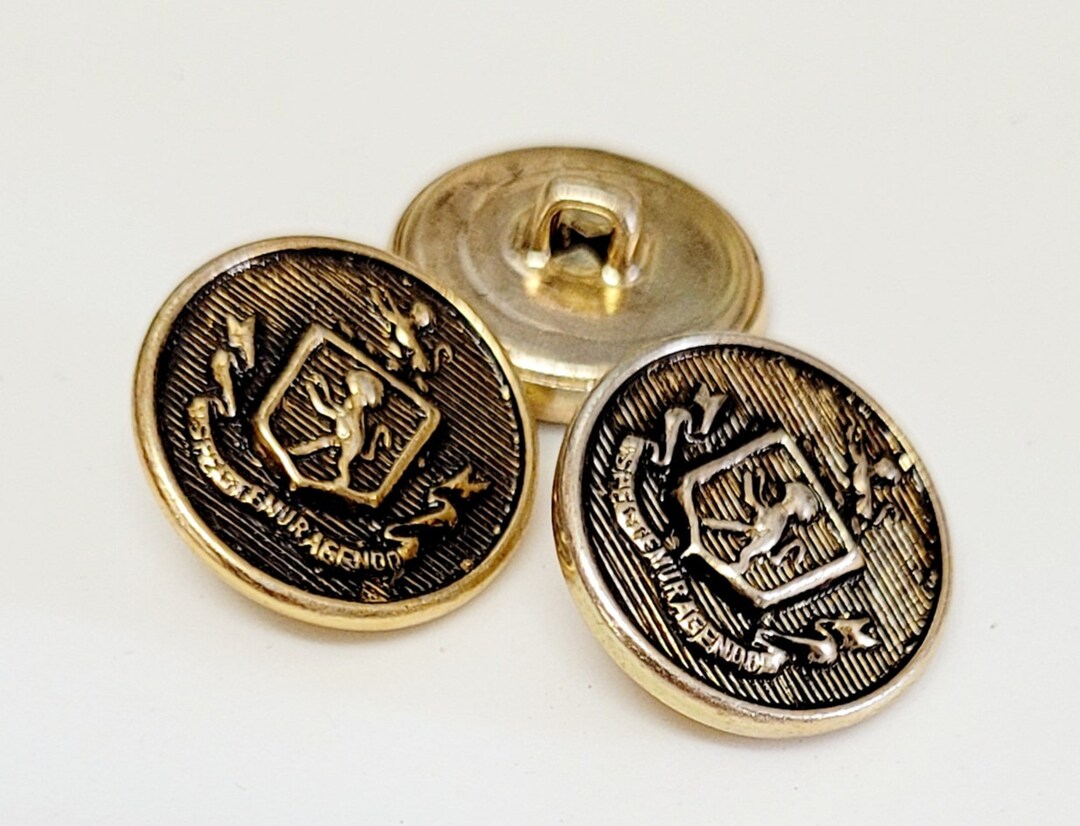 Vintage Antique Gold Buttons 19mm Set of 2 - Etsy