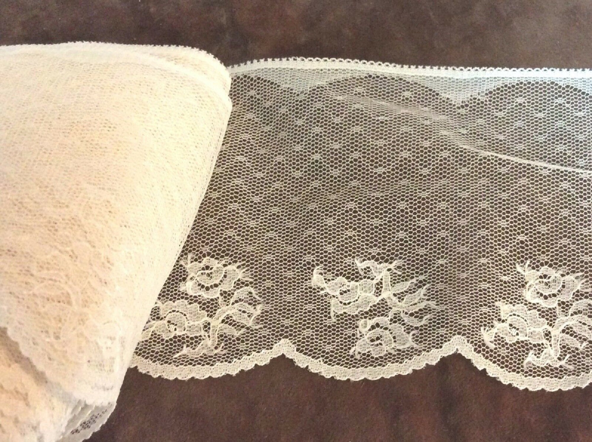 Cream Floral Lace Trim 4 inches 1 yard | Etsy