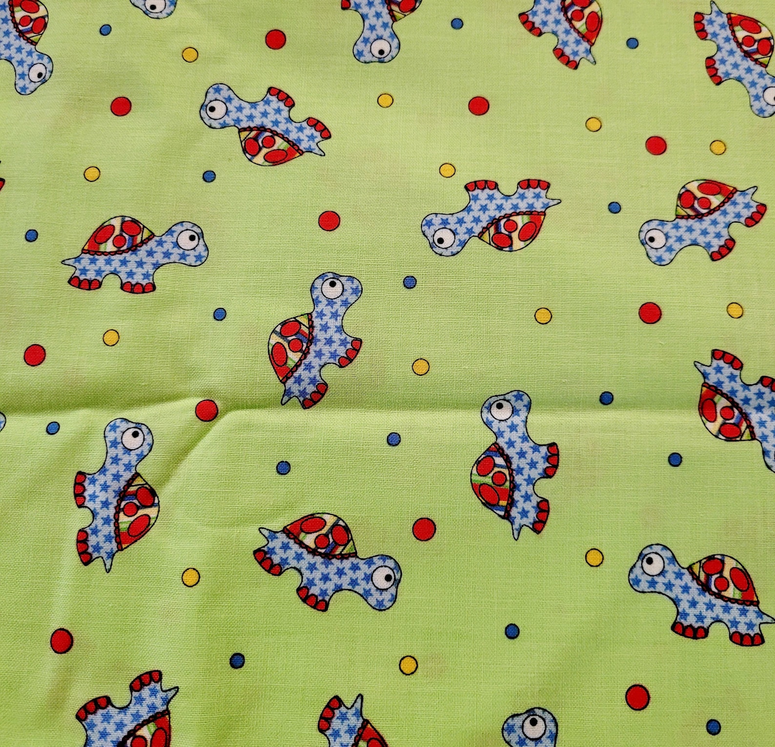 Turtle Cotton Fabric 1 Yard | Etsy