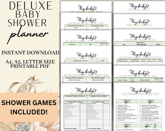 Baby Shower Planner Printable Template Digital Instant Download - Etsy