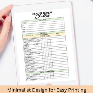 Printable Baby Shower Gender Reveal Checklist Bundle Instant Download ...