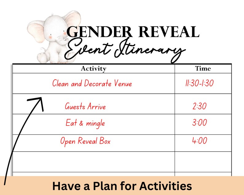 Printable Gender Reveal Planner Bundle Instant Download Downloadable ...